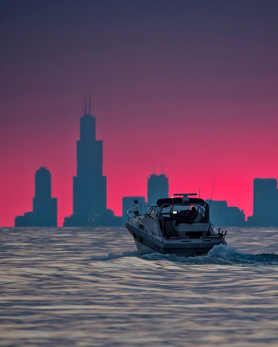 Chicago skyline visible from nearly 50 miles away in Indiana Dunes ...